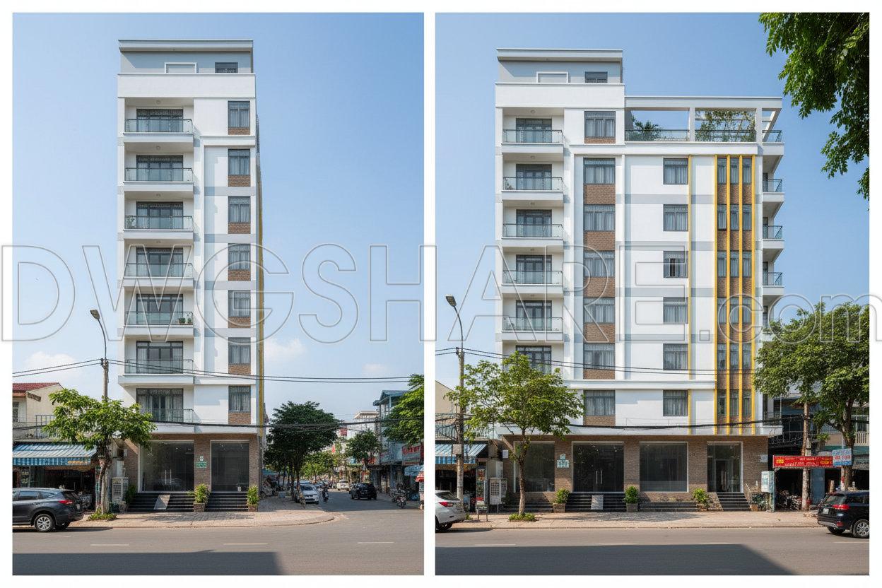 164. Free CAD Download – 10-Storey Hotel Architectural Drawings (9×19m)