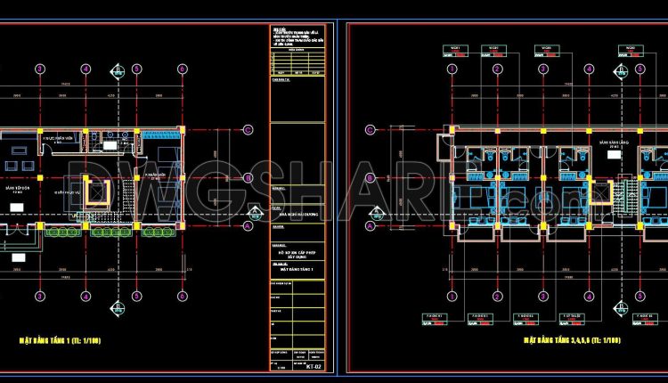 167. Hotel Cad Floor Plan Drawings – Ground Floor And Typical Floors 3 ...