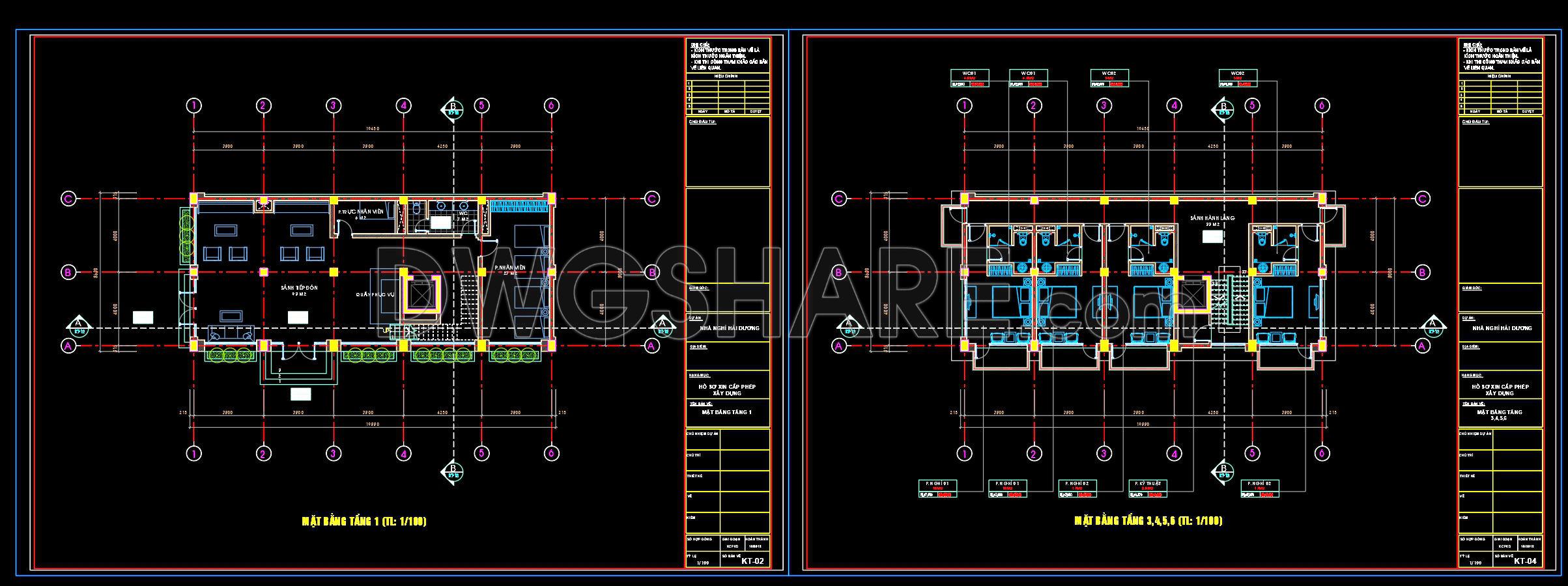167. Hotel Cad Floor Plan Drawings – Ground Floor And Typical Floors 3 ...