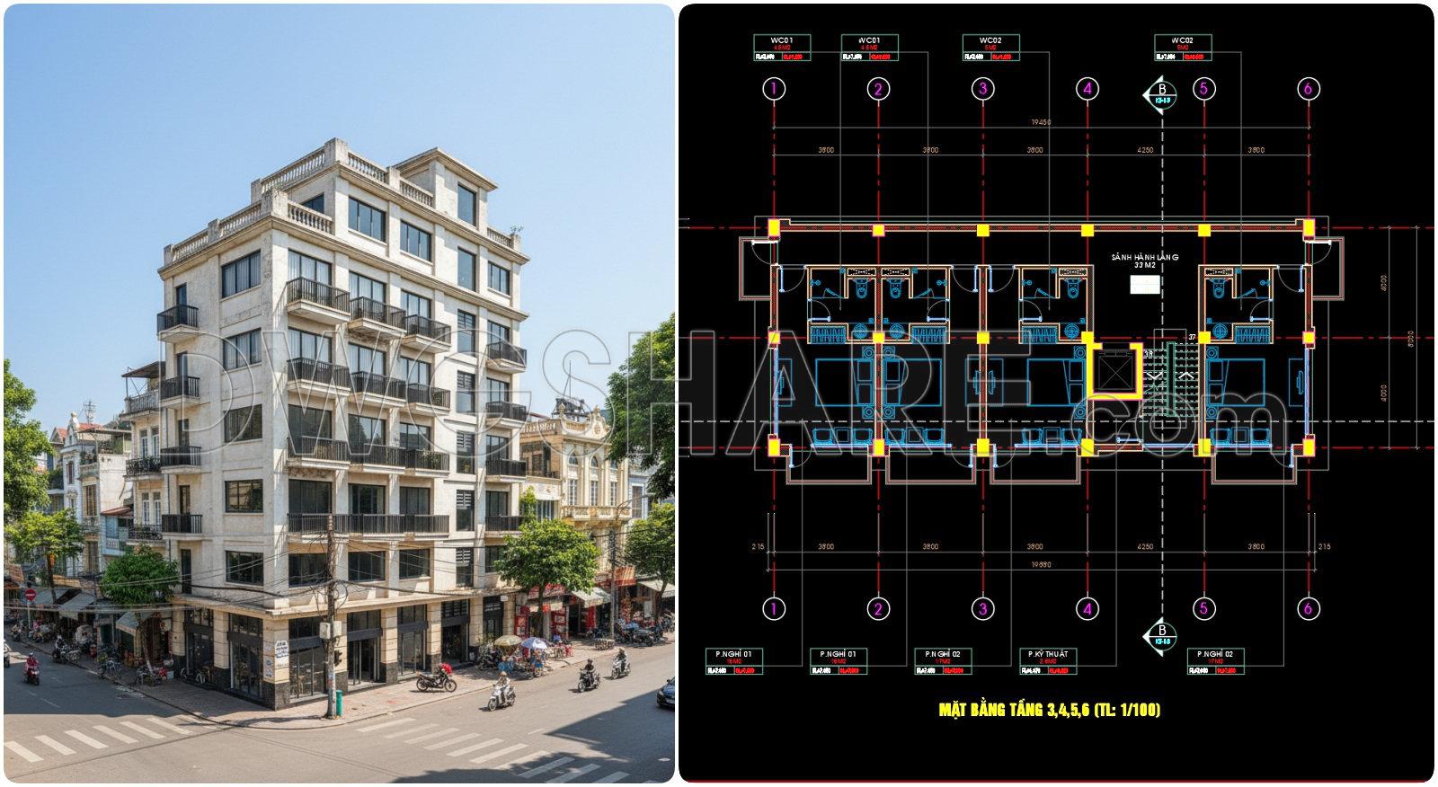 167. Hotel Cad Floor Plan Drawings – Ground Floor And Typical Floors 3 ...