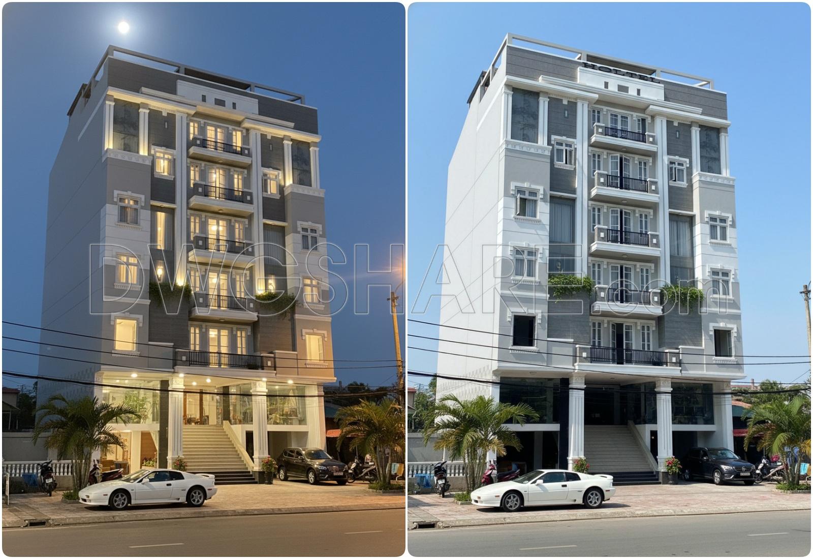 169. Download the design documentation for a 6-storey mini hotel with a ...