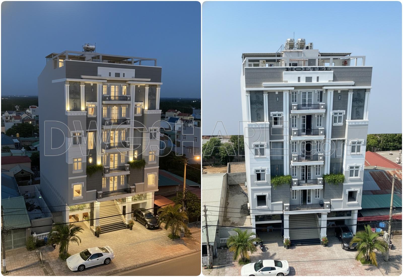 169. Download the design documentation for a 6-storey mini hotel with a ...