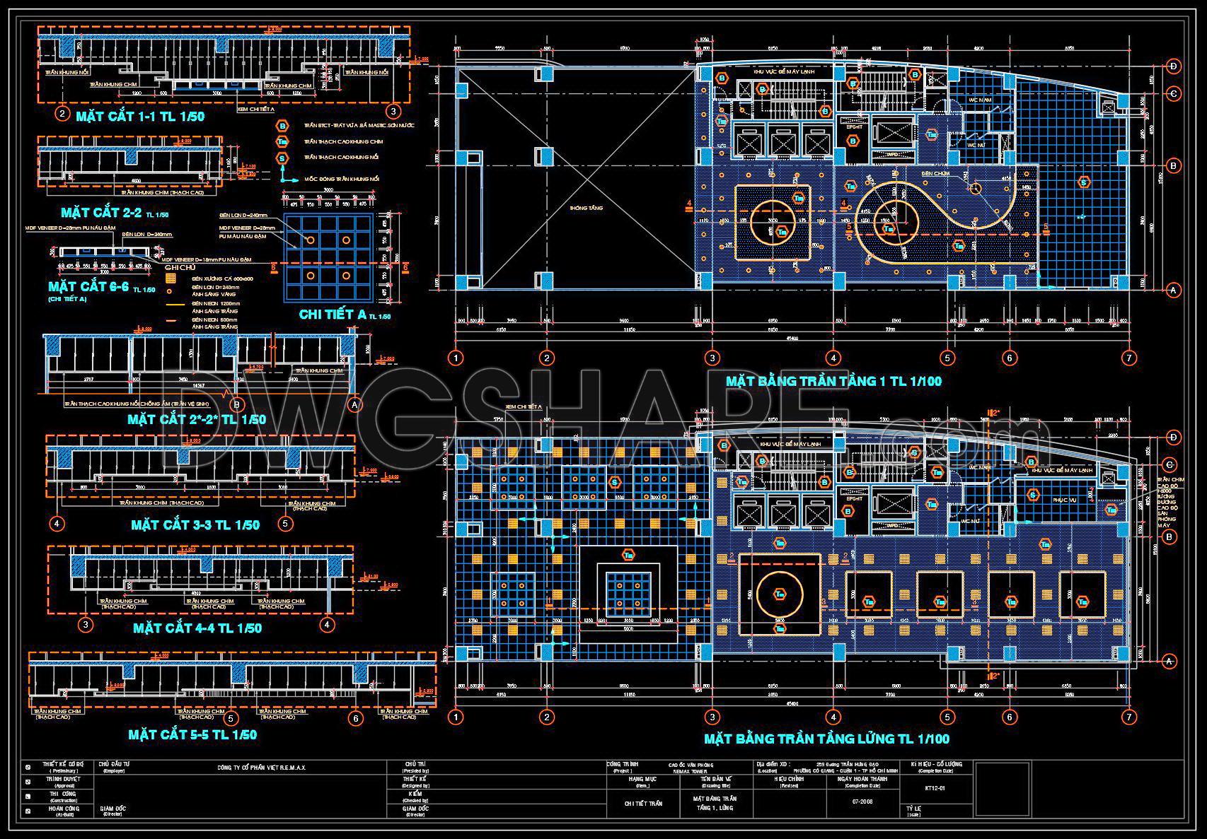 197. Free Download CAD Drawings of Ceiling and Lighting Layout for ...