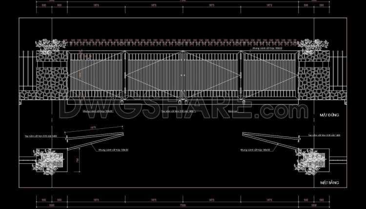 218. Download free CAD drawings of gates and fences for office ...