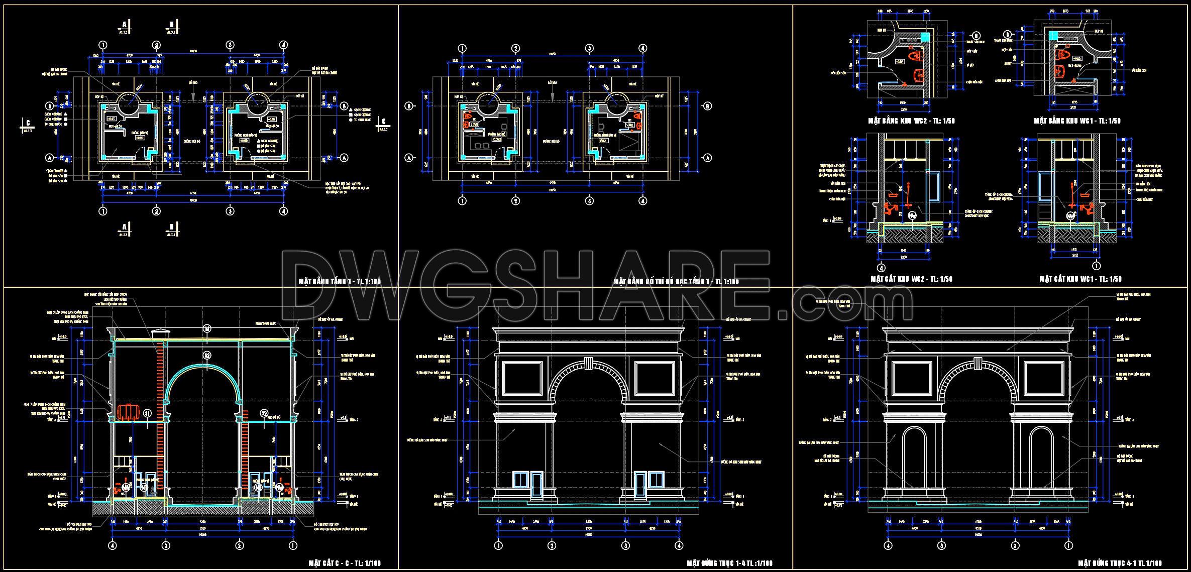 220. Free CAD detailed drawings of grand entrance gates for high-end ...