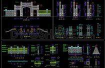 206. Free download CAD technical drawings of kitchen cabinets for the house