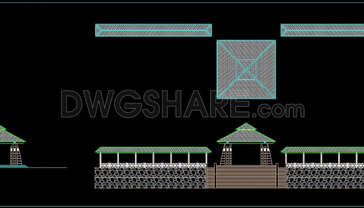223. Download free CAD blocks of building entrance facades (2) - Free ...