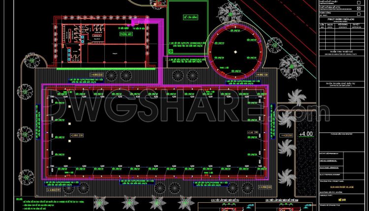 26. Architectural Drawings Of The Swimming Pool (2) - Free Cad Blocks ...