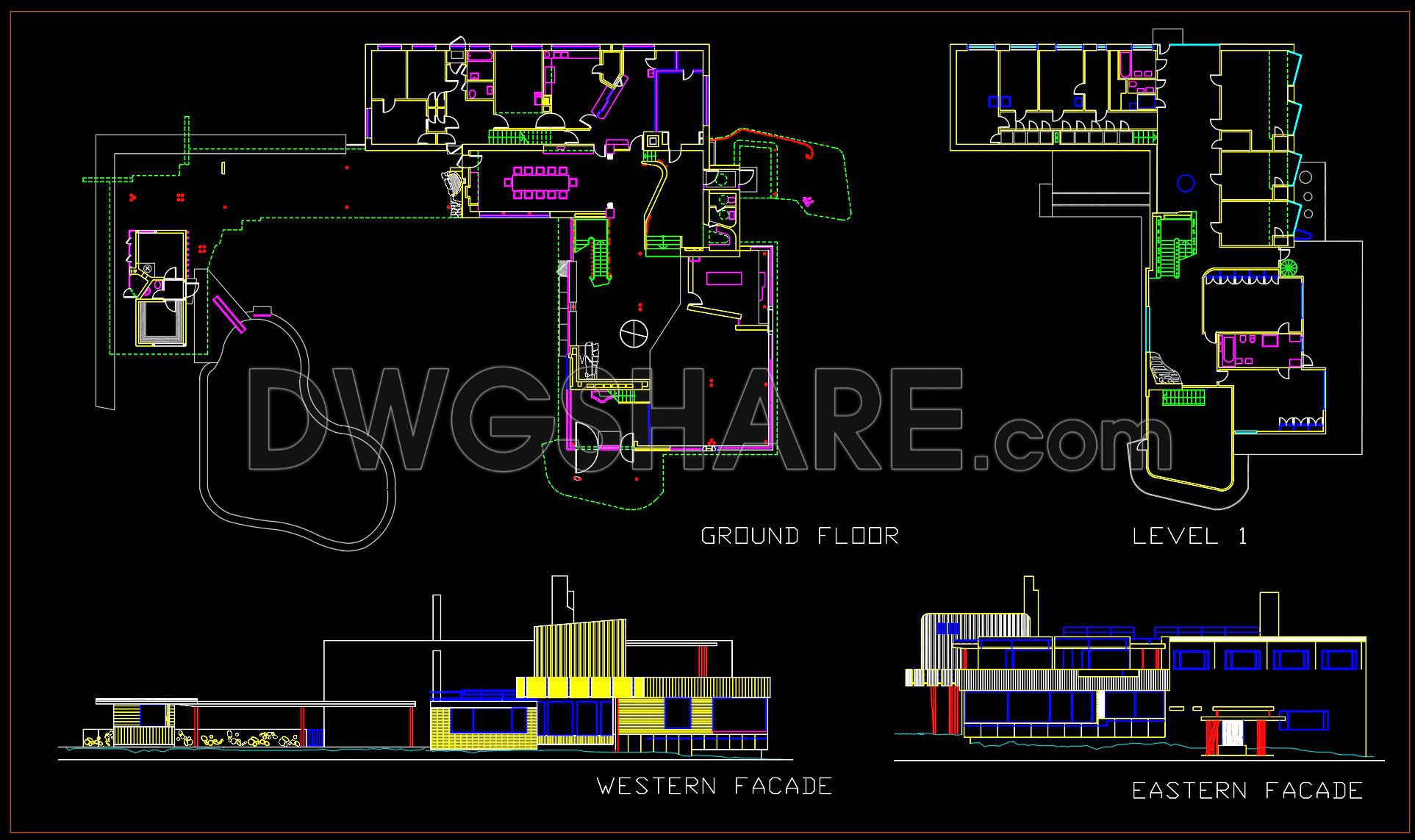 29. Free download CAD architectural drawings of a residential house ...