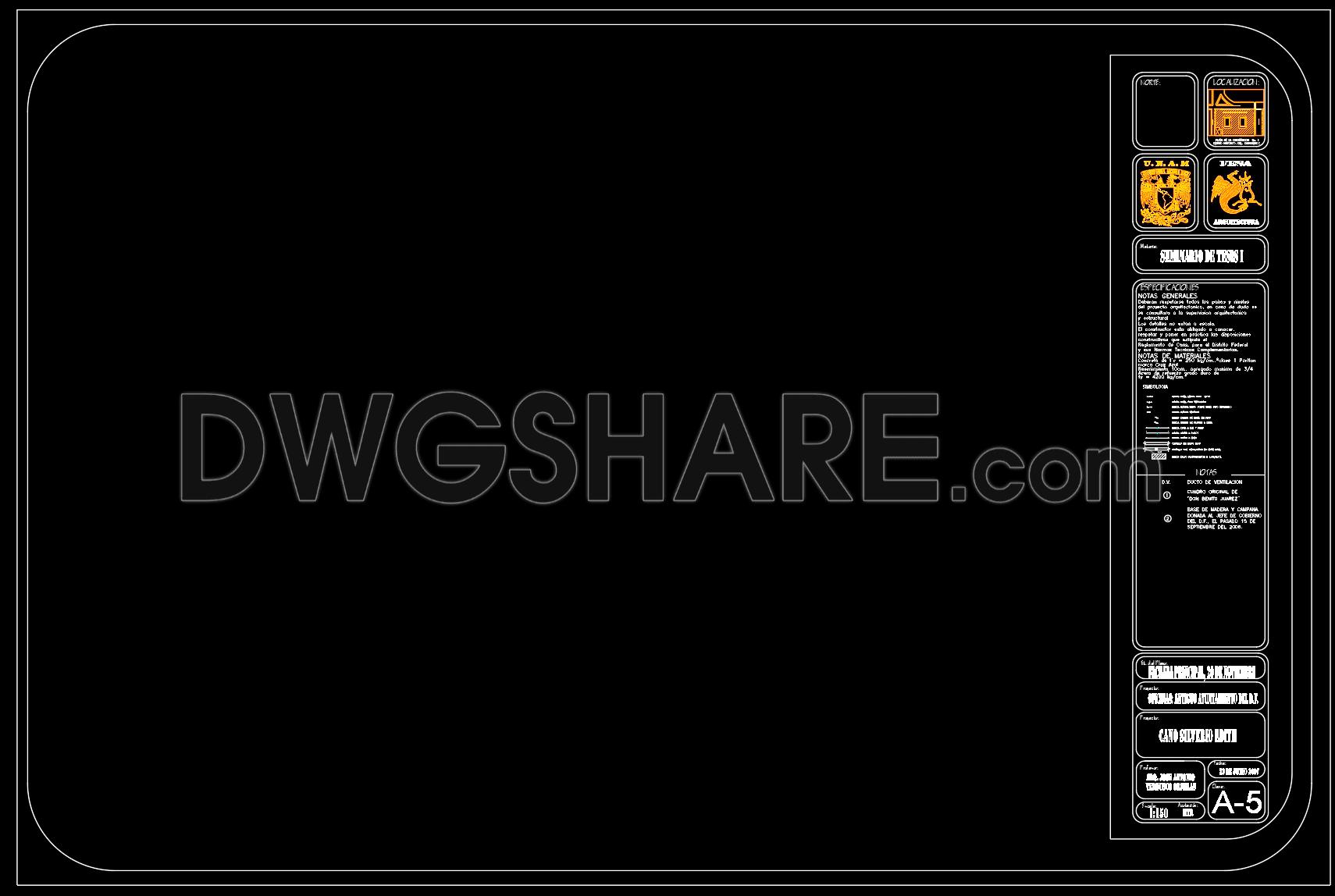 34. Free CAD Drawing – Architectural Drawing Title Block & Sheet Frame ...