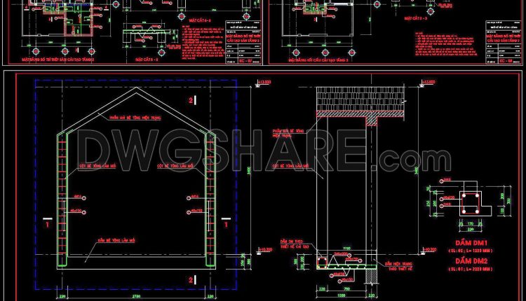 353. Free Download of Structural CAD Drawings for 7m x 9m Reinforced ...