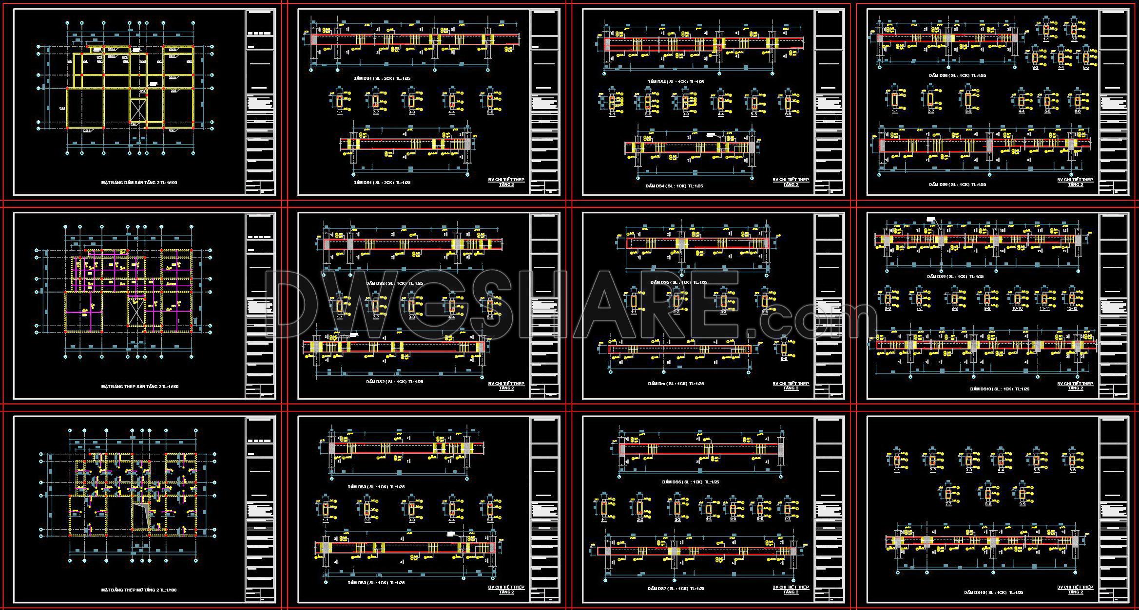 357. Free Download of Structural CAD Drawings for 12.4m x 19m ...