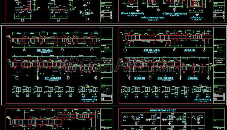 365. Free Download of Structural CAD Drawings for 9m x 15m Reinforced ...