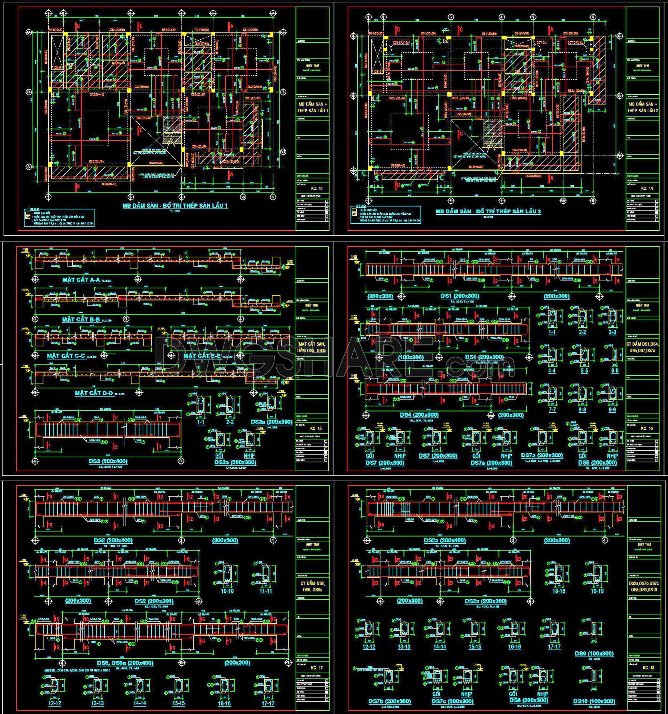365. Free Download of Structural CAD Drawings for 9m x 15m Reinforced ...