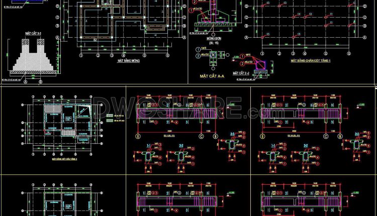 366. Free Download of Structural CAD Drawings for 7.5m x 11.5m ...