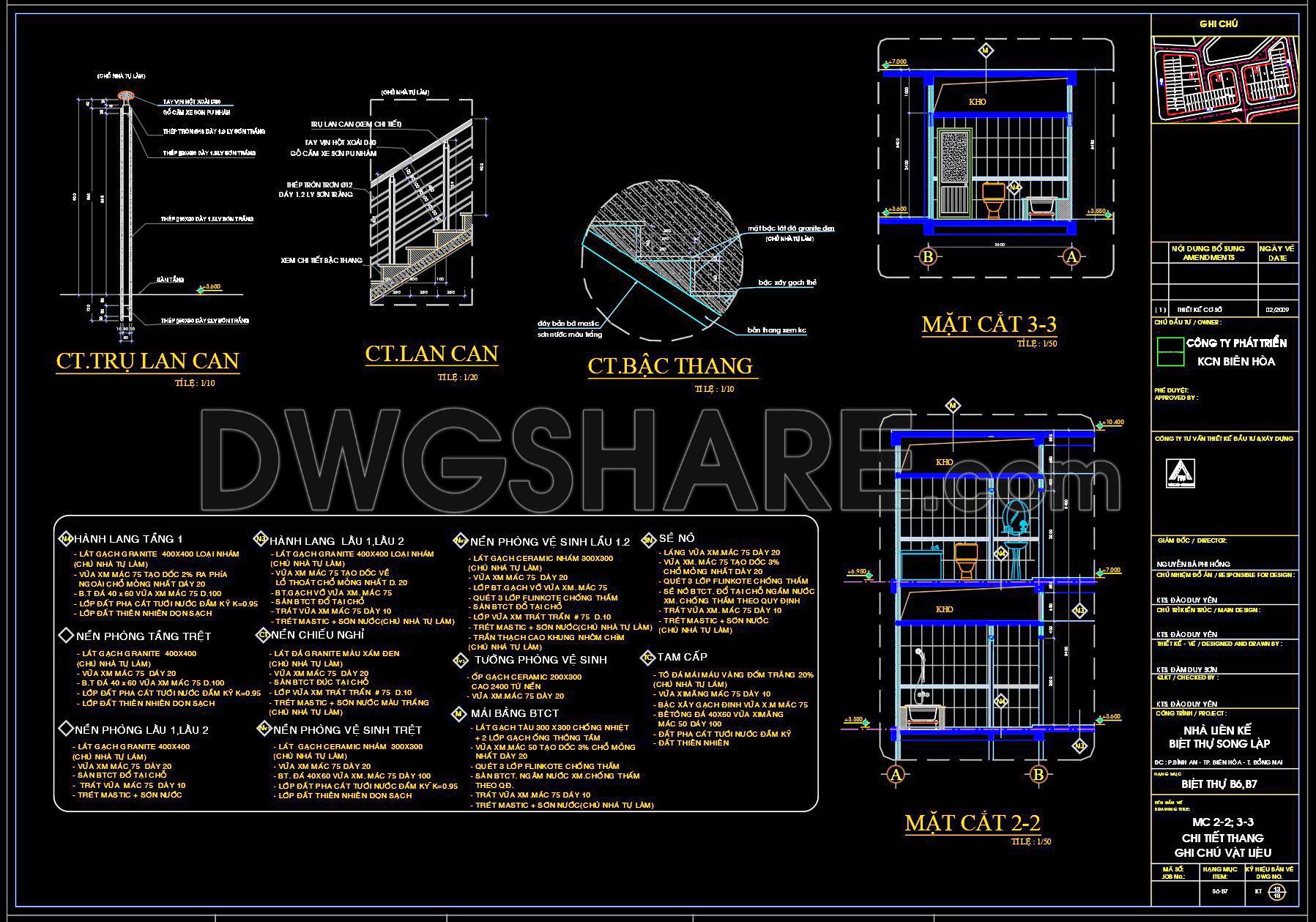 382. Free Download 2-Storey Townhouse CAD Drawings – Staircase & Toilet ...
