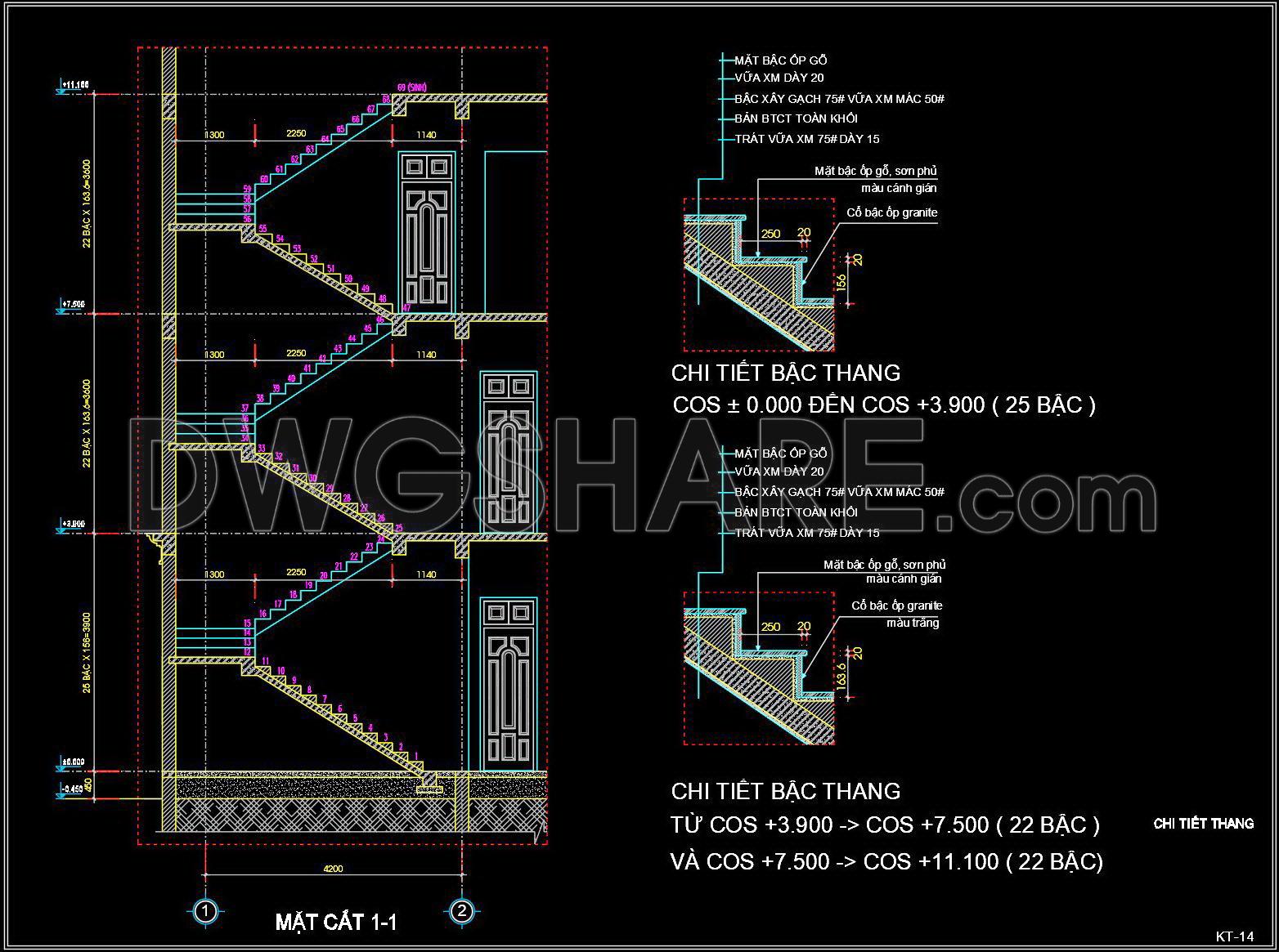 386. Free Download Townhouse Stair Detail CAD Drawings