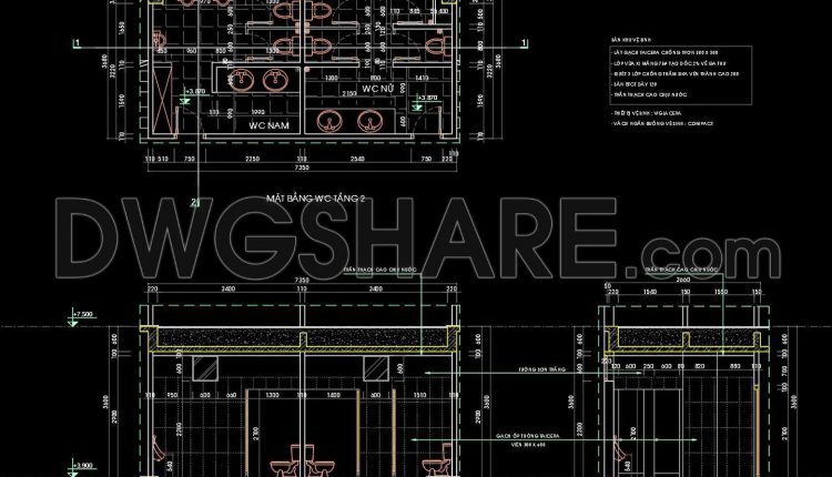 432. Public Restroom CAD Detail Drawings Free Download (2) - Free Cad ...