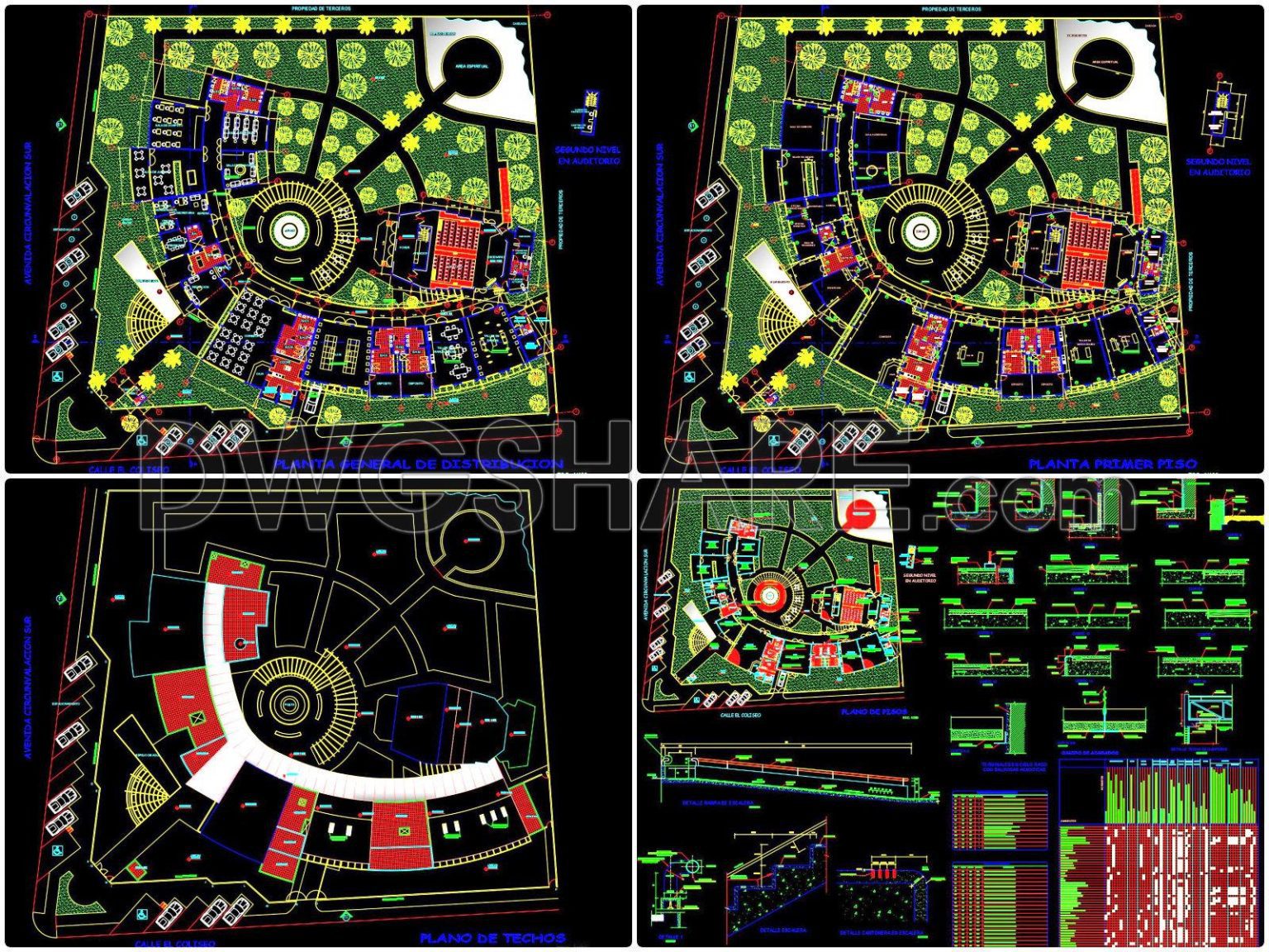 46. Free CAD Download – Master Plan Drawing of a Recreational and ...