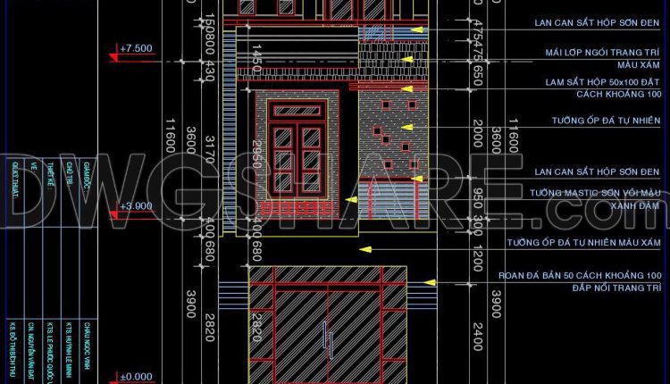 473. Download CAD Design Drawings for a 3-Story House with Dimensions ...