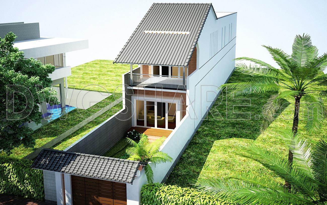 474. Download CAD Design Drawings for a 2-Story House with Dimensions 4 ...