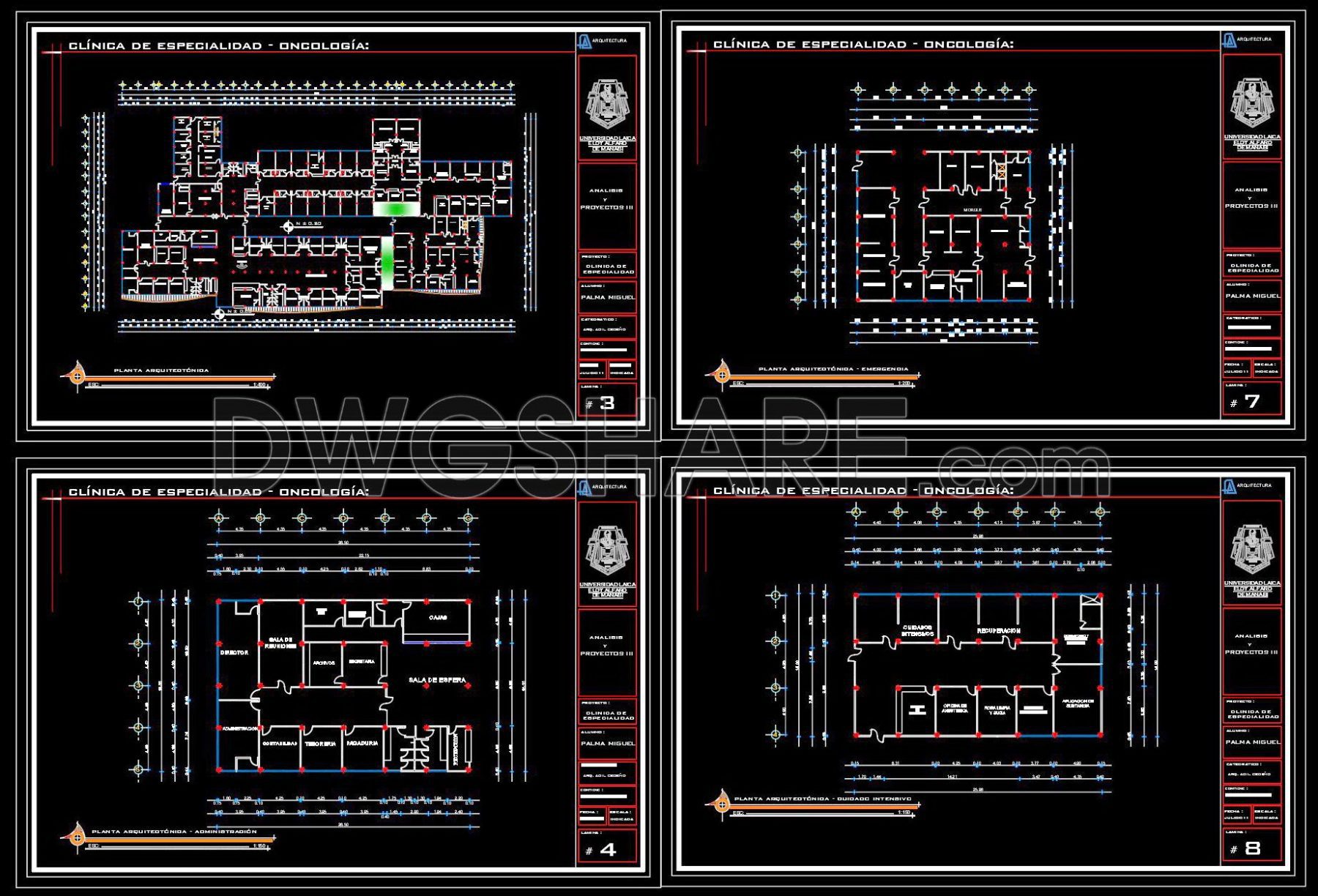 52. Download oncology clinic architectural drawing AutoCAD DWG