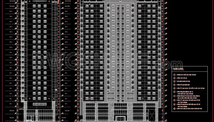 56. Free Download Architectural CAD Drawings of a 22-Story Building ...
