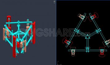 50.Crawler Crane Elevation and Plan details AutoCAD blocks free download