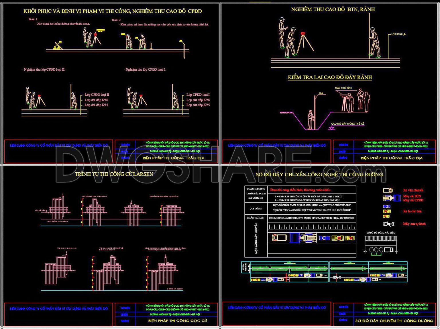70. Compilation of CAD drawings for infrastructure construction methods