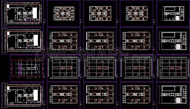 71. Download Cad Architectural Design Drawings Of A Modern 13-story ...