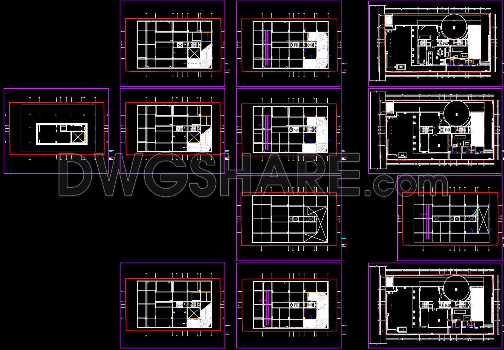 71. Free Download CAD Residential Floor Plan 630m2