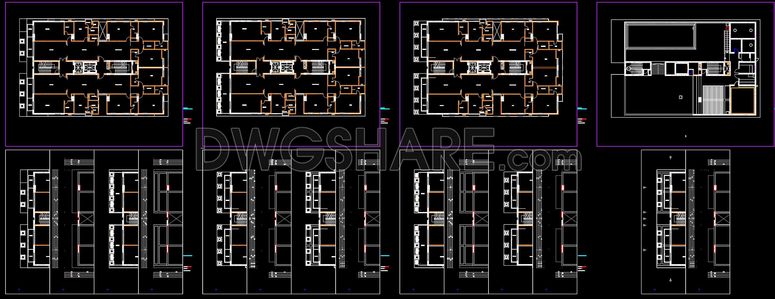 71. Download CAD Architectural Design Drawings of a Modern 13-Story ...