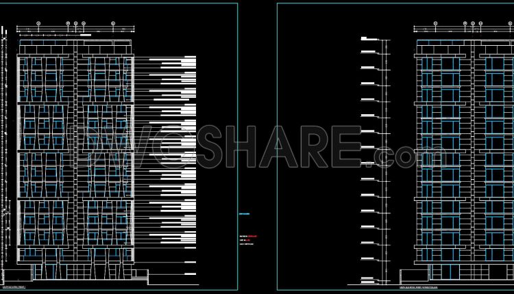 71. Download Cad Architectural Design Drawings Of A Modern 13-story ...