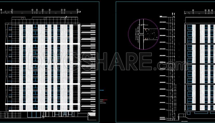 71. Download Cad Architectural Design Drawings Of A Modern 13-story ...