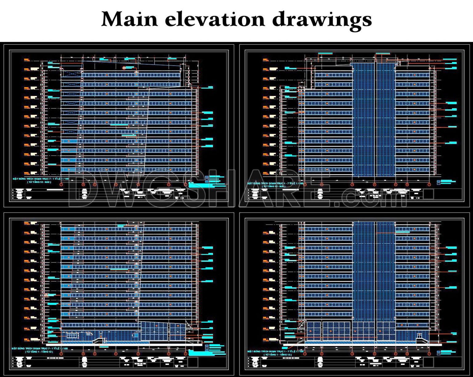 78. Free Download CAD Drawings of Office Building Floor Plans (Level 4 ...