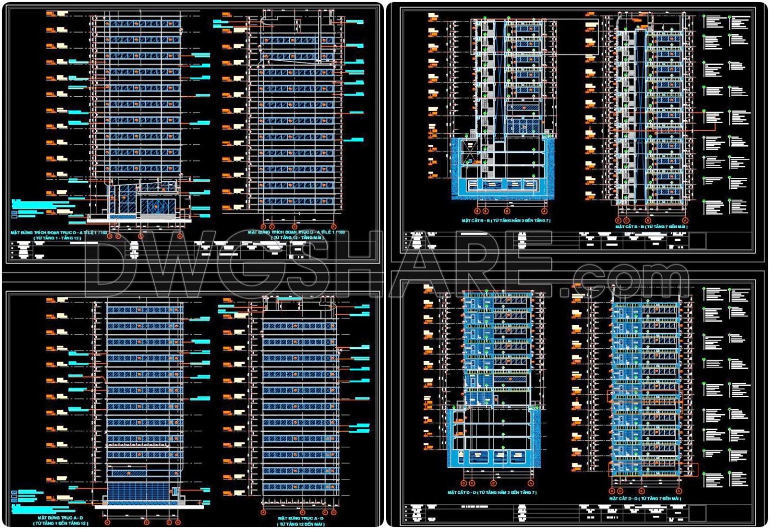 78. Free Download CAD Drawings of Office Building Floor Plans (Level 4 ...