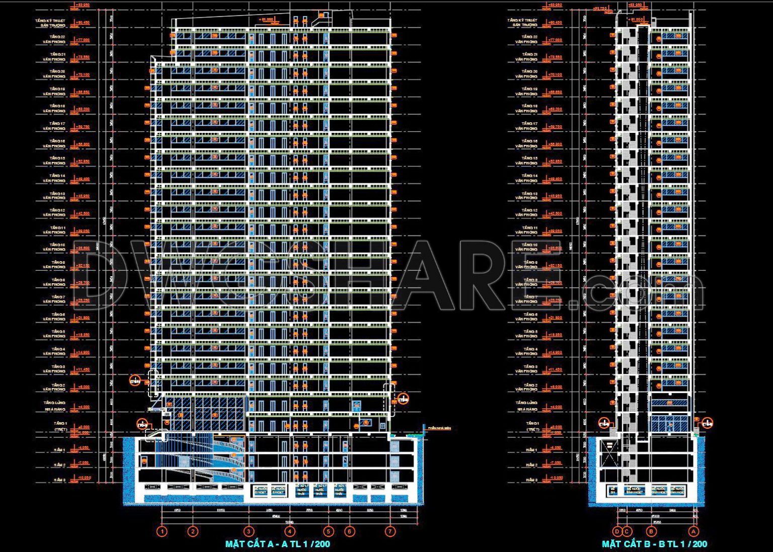 78. Free Download CAD Drawings of Office Building Floor Plans (Level 4 ...