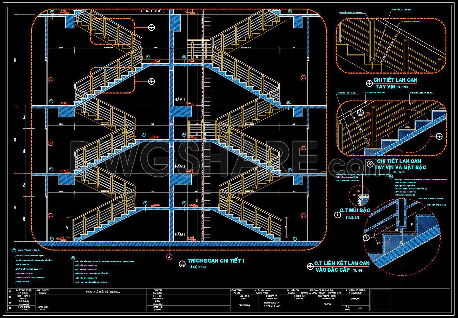 78. Staircase Detail Drawings (3) - Free Cad Blocks, download DWG ...