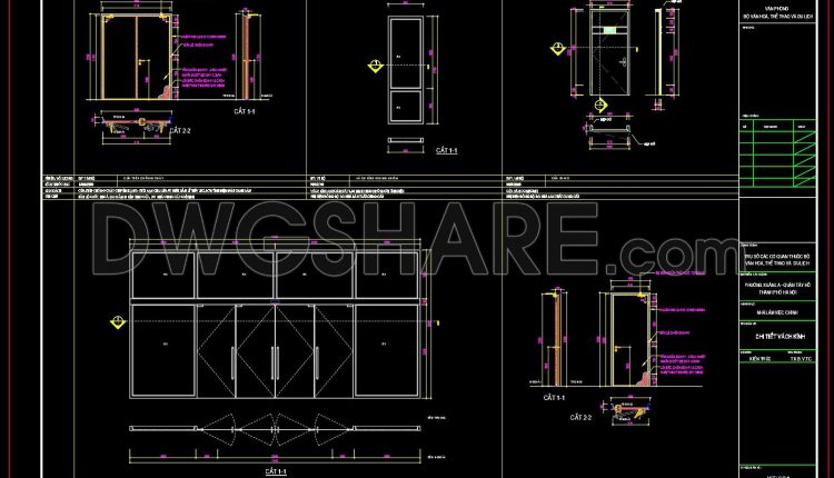 798. Download Free DWG CAD Details of Doors and Windows (1) - Free Cad ...
