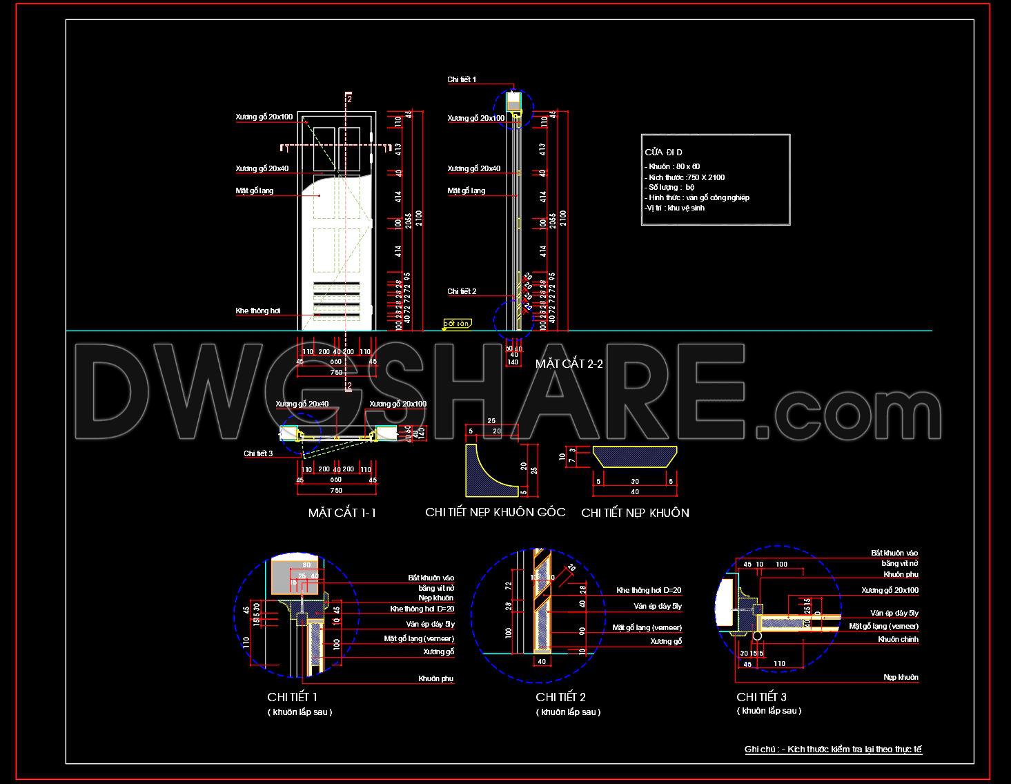 802. Free CAD drawings of restroom doors with wooden louvered panels