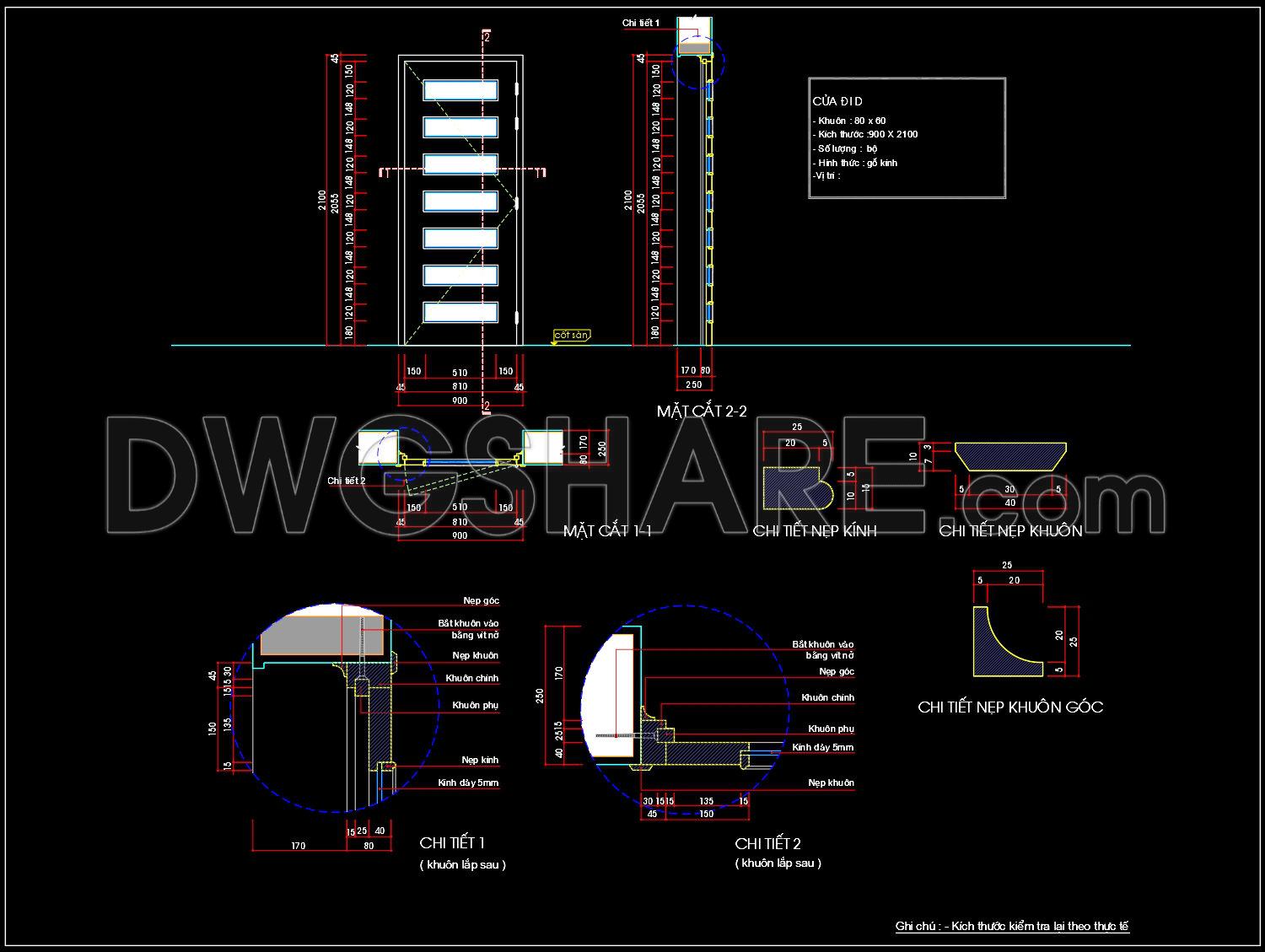 803. Free CAD detailed drawings of natural wooden interior doors