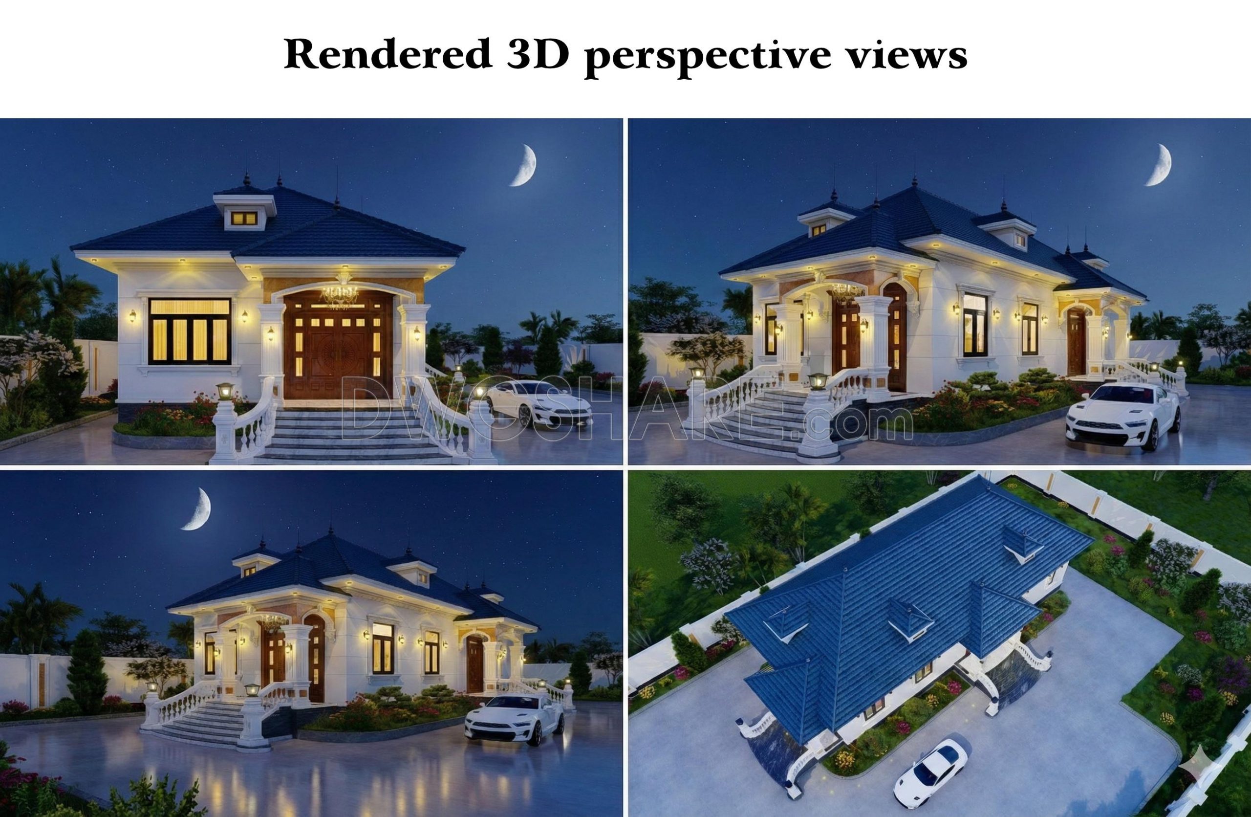 819. Download One-Storey House Construction Design Package – 4 Bedrooms ...