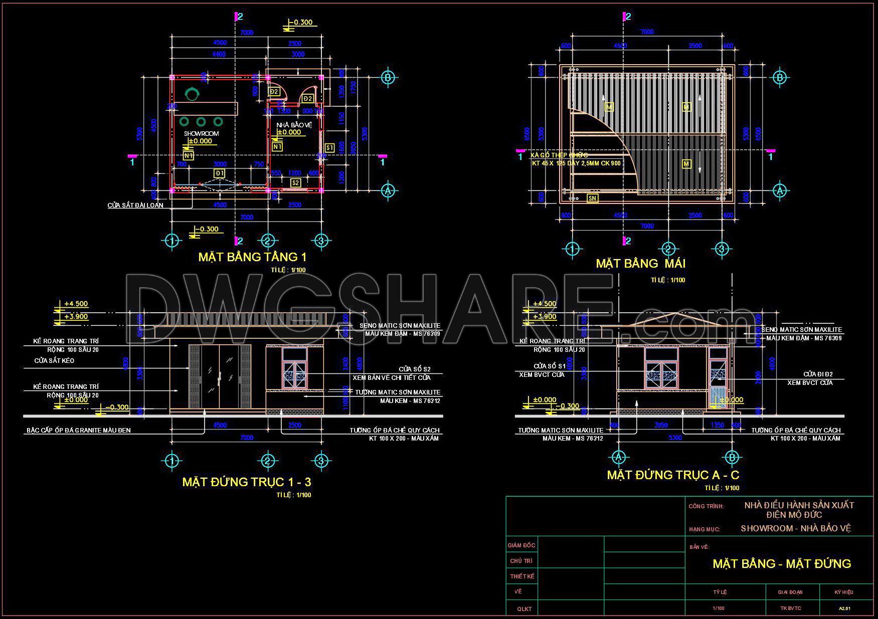 Download free detailed CAD drawings of an industrial guardhouse with a ...