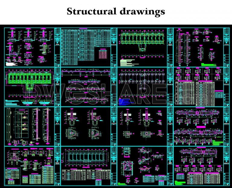104. Free Download – CAD Floor Plan Layout of Dormitory for Factory Staff
