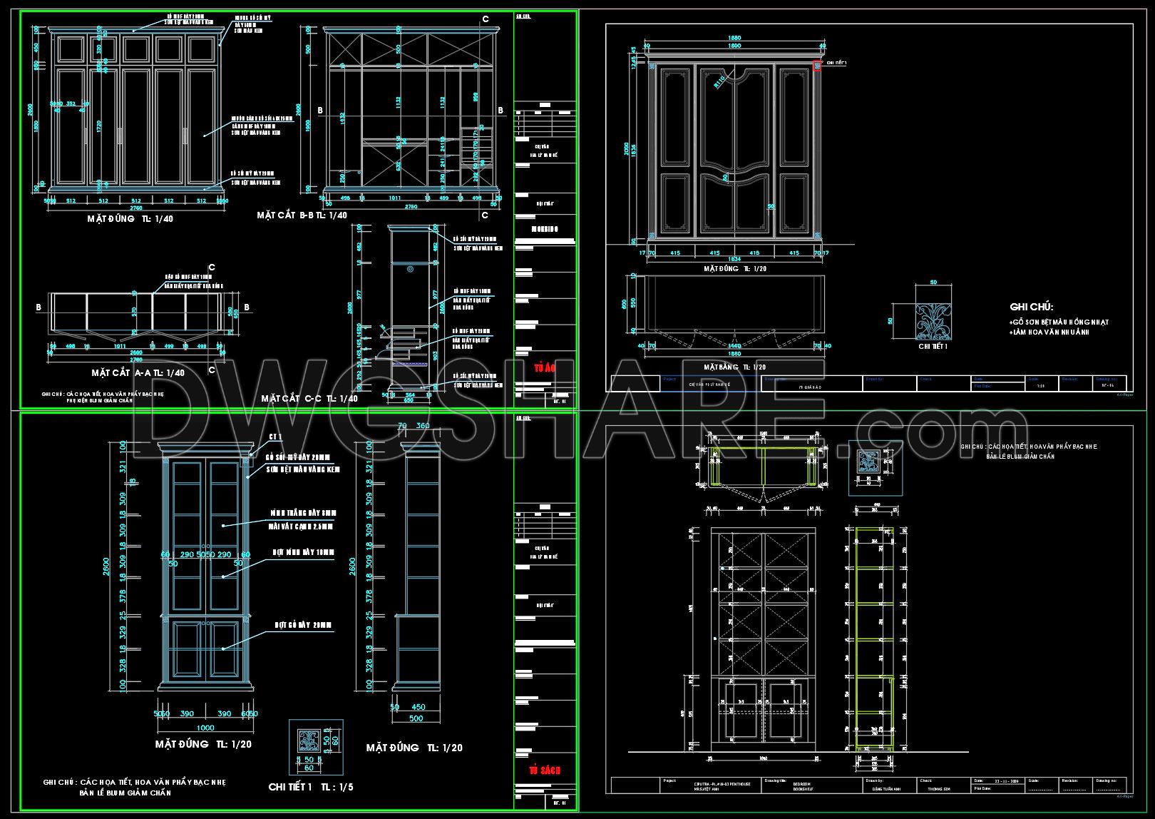 150. Download Classic & Neoclassical Wardrobe CAD Shop Drawings ...