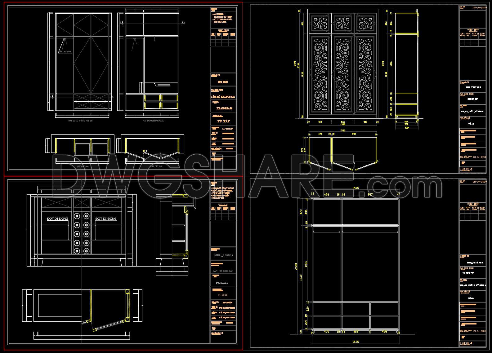 150. Download Classic & Neoclassical Wardrobe CAD Shop Drawings ...