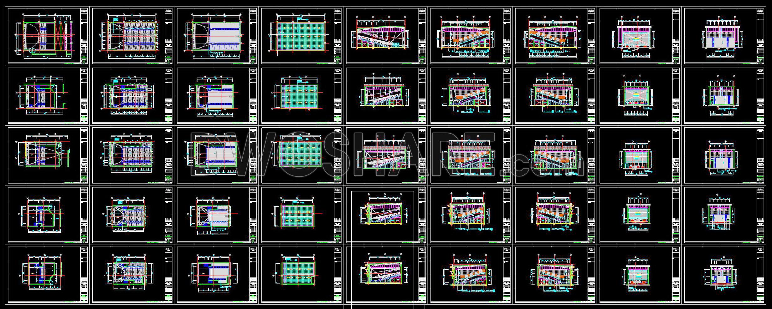 24. Free Download Cinema Section CAD Drawing – Interior Architectural ...