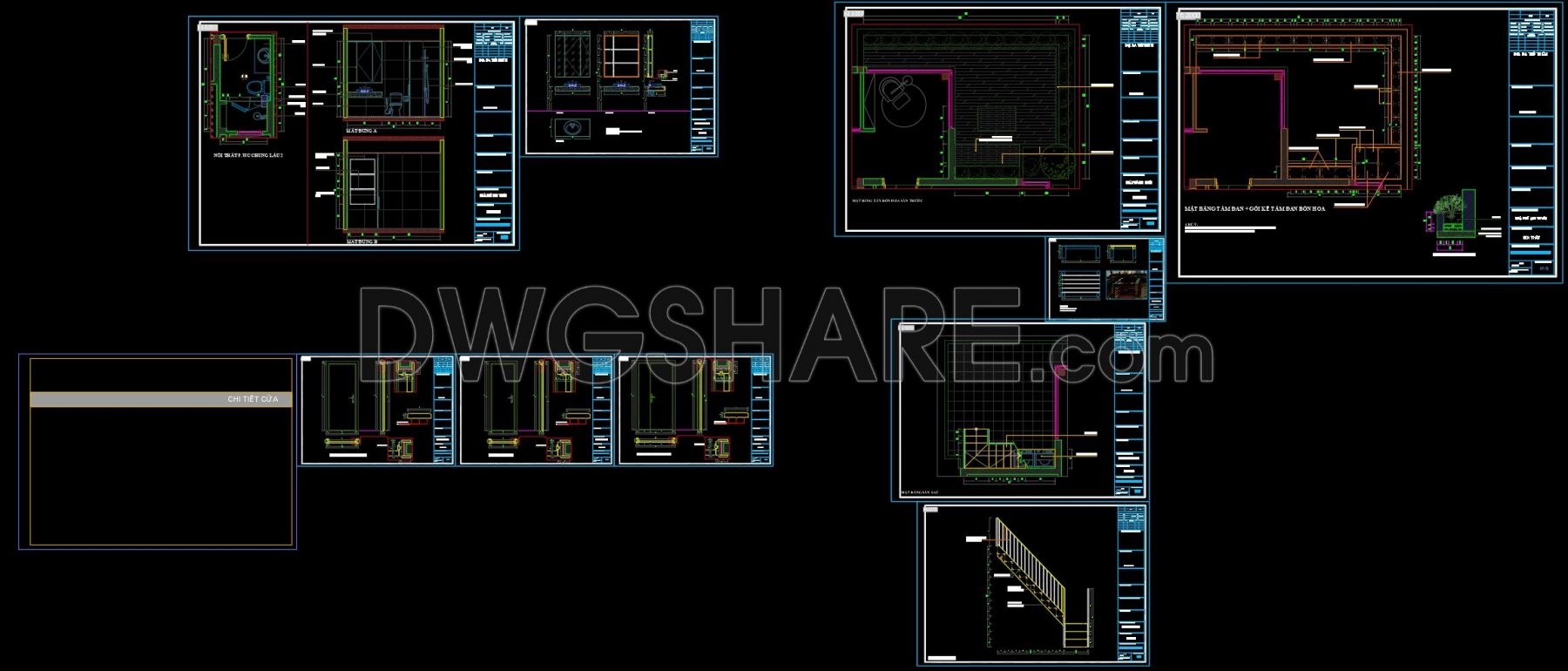 28. Free Download Detailed CAD Drawings of Master Bedroom Interior Design