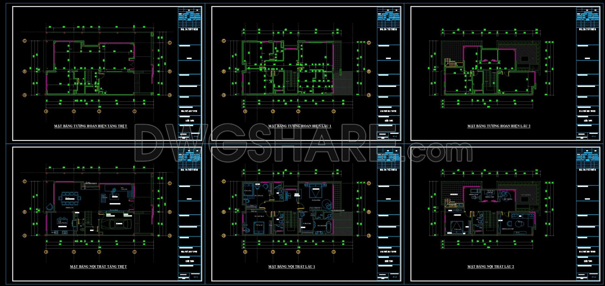 28. Free Download Detailed CAD Drawings of Master Bedroom Interior Design