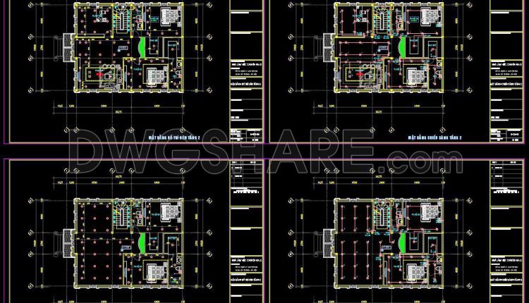 315. CAD drawings for detailed electrical designs for a 3-story ...